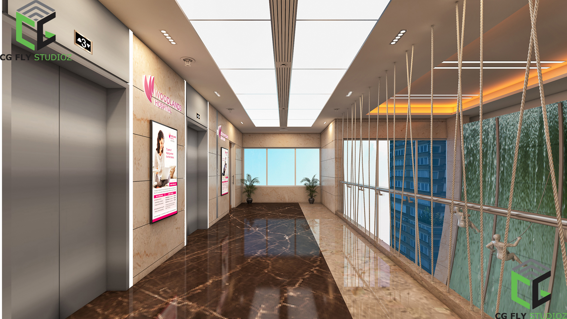 Woodland Hospital - CG Fly Studioz
